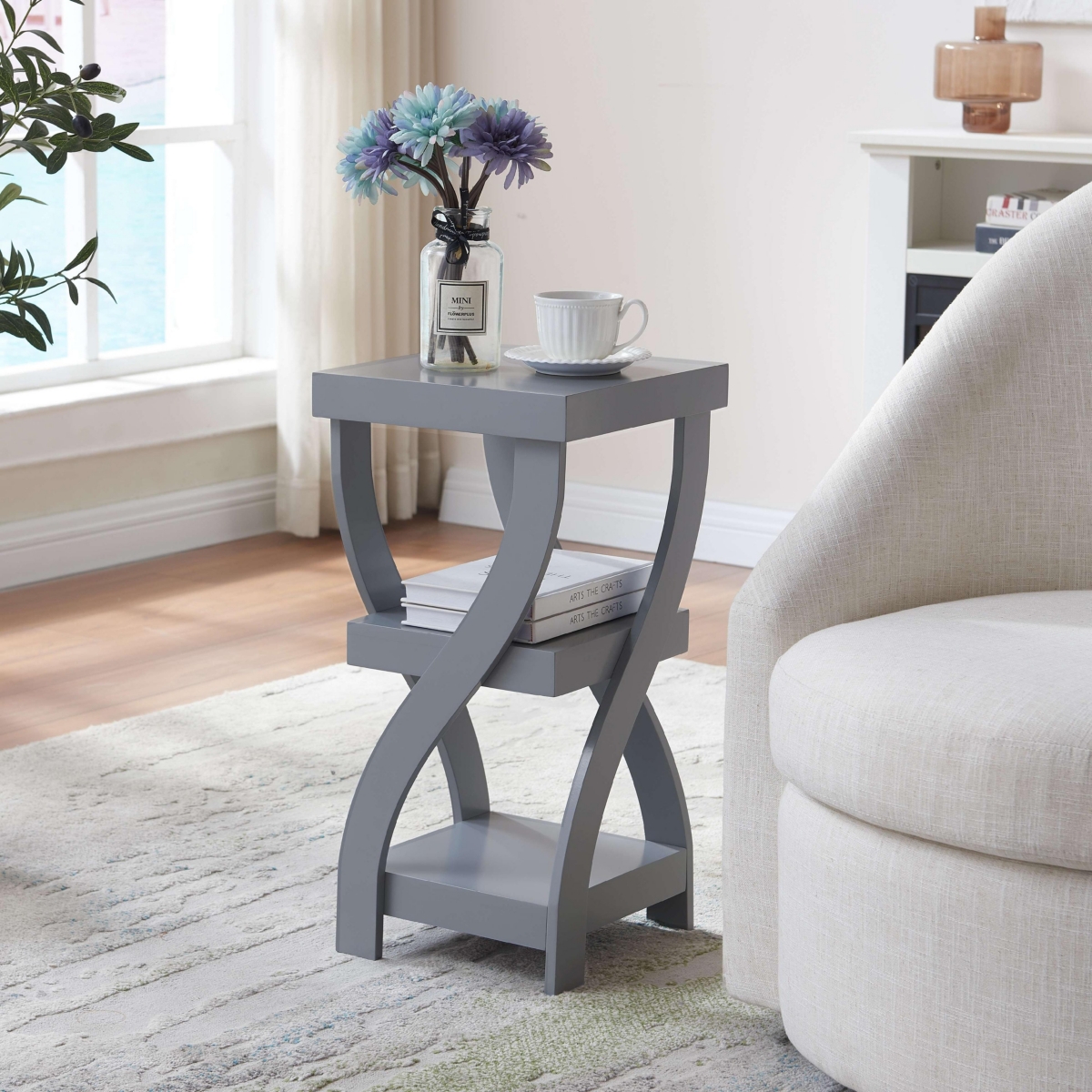 Click here for Kings Brand Furniture 3 Tier End Table - Square En... prices