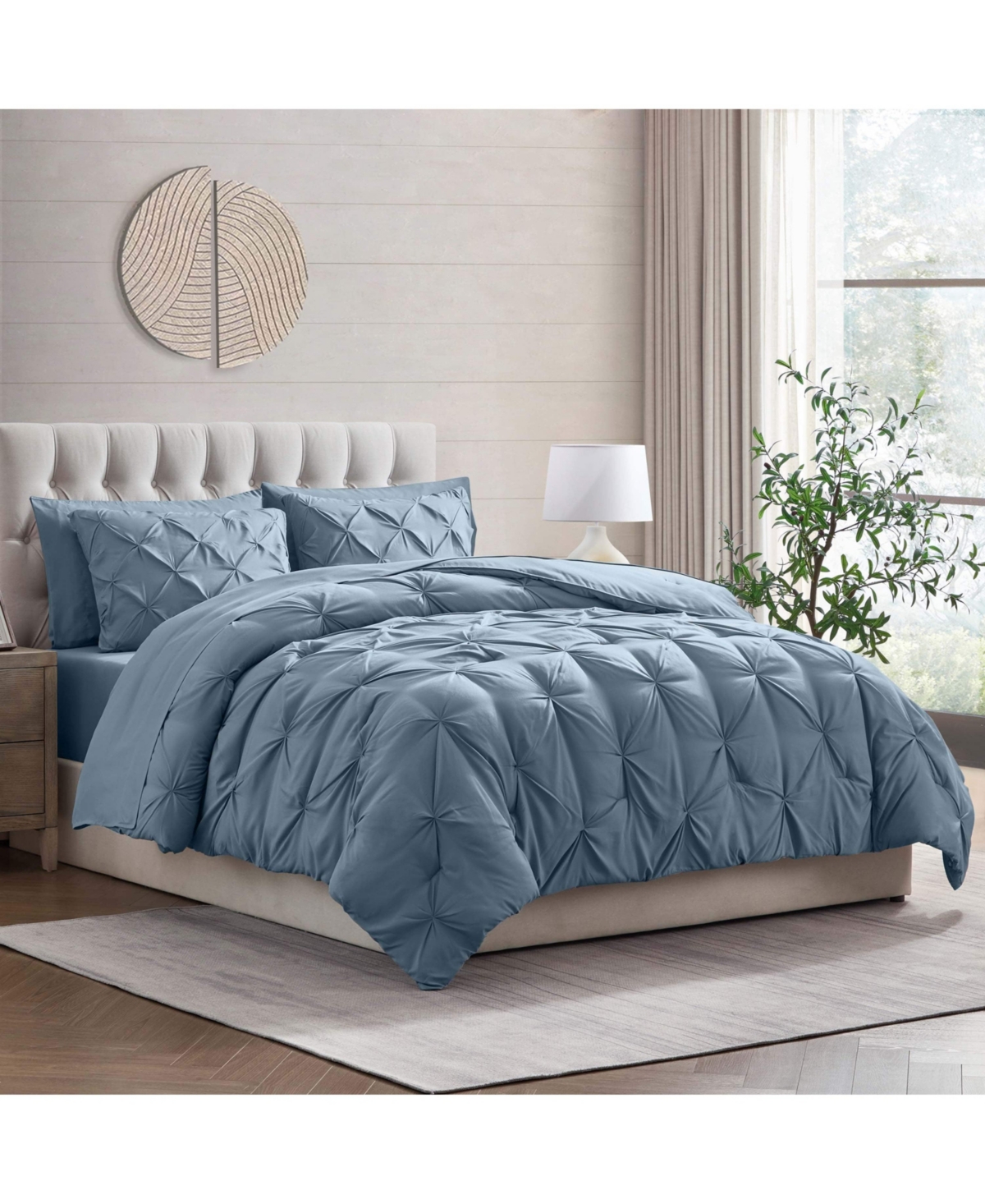 Click here for 7 Piece Pinch Pleat Complete Bed in a Bag - Queen... prices