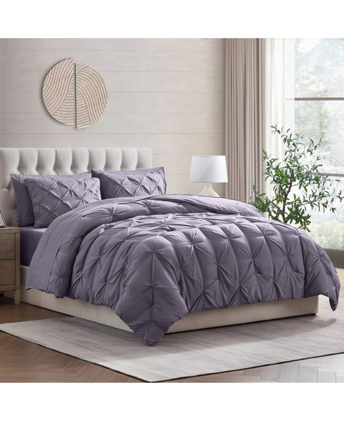 Click here for 7 Piece Pinch Pleat Complete Bed in a Bag - Queen... prices