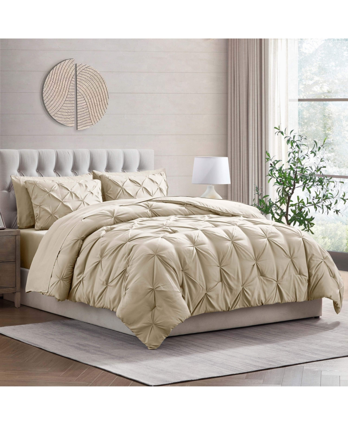 Click here for 7 Piece Pinch Pleat Complete Bed in a Bag - Queen... prices