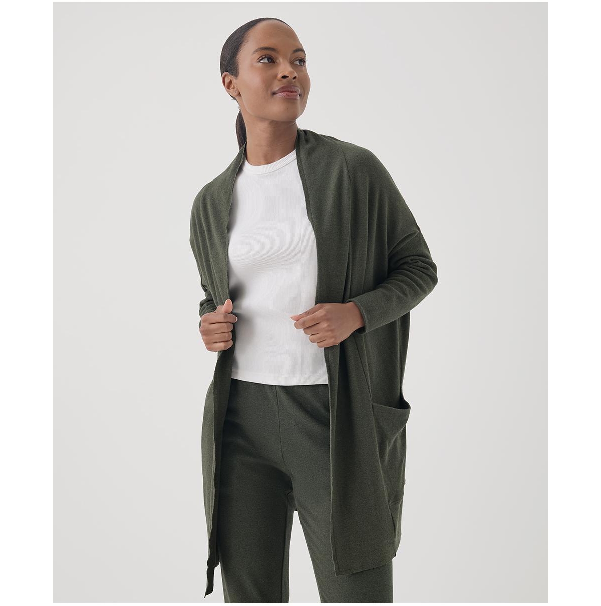 Click here for Pact Womens Organic Cotton Airplane Cardigan - Eve... prices