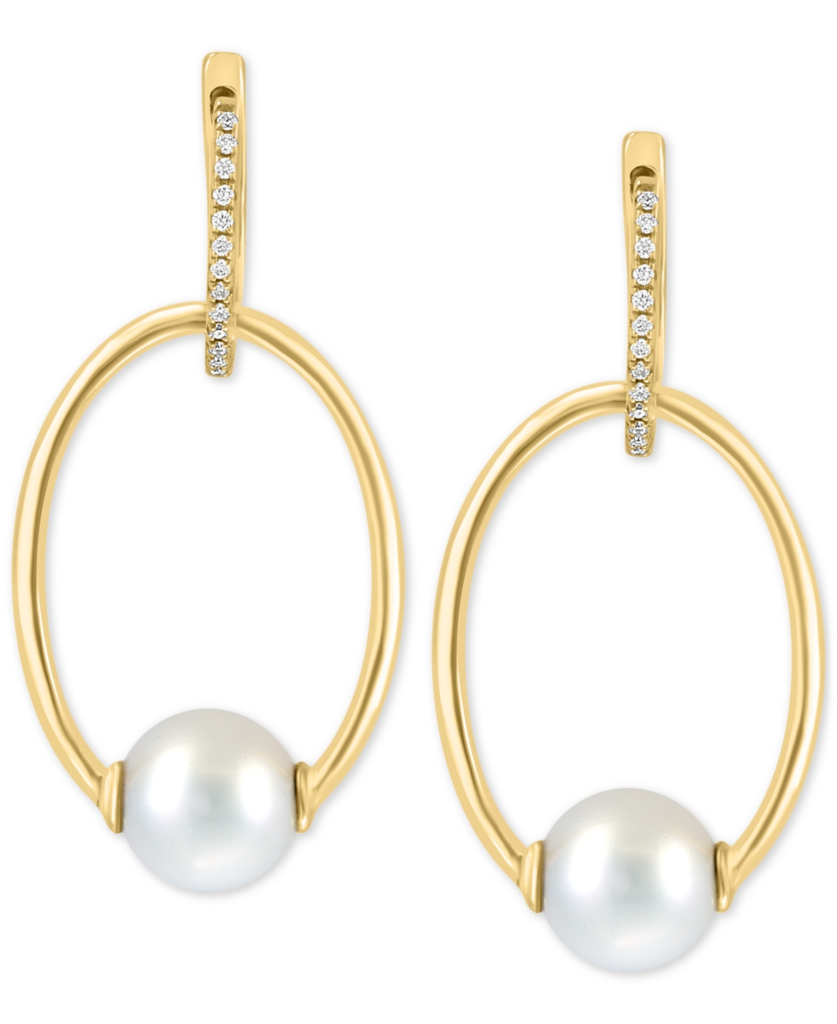 Click here for Effy Cultured Freshwater Pearl (7mm) & Diamond (1/... prices