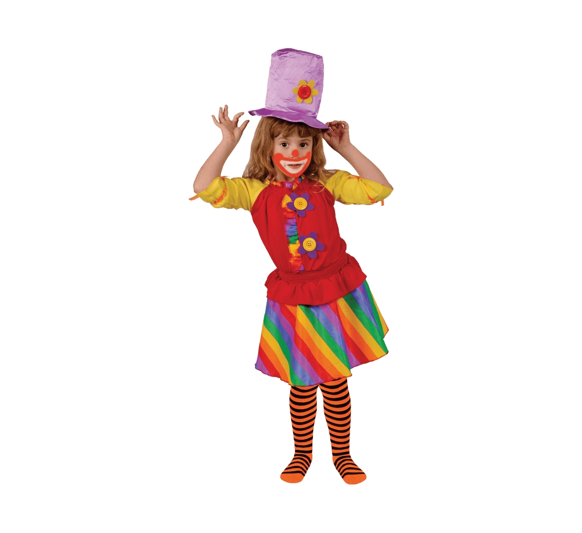Click here for Dress Up America Clown Dress & Hat Costume Set - K... prices
