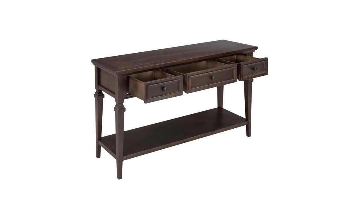 Click here for Classic Retro Console Table – 3 Drawer Entr... prices