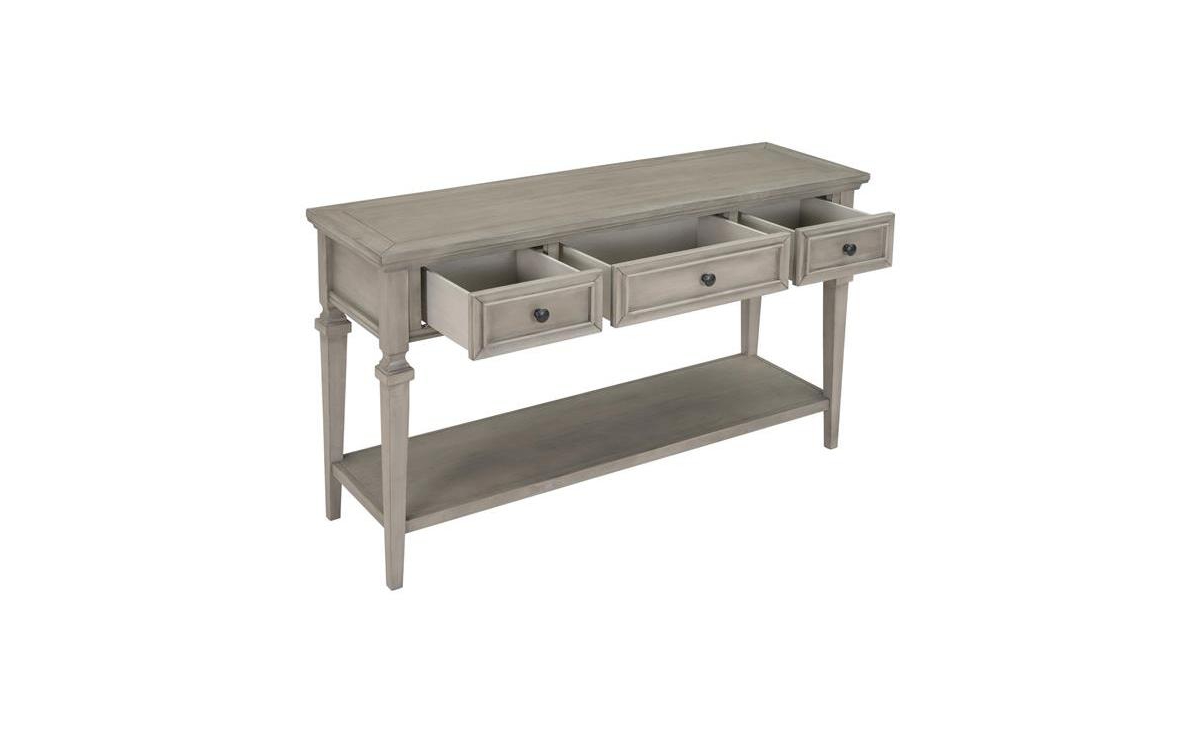 Click here for Classic Retro Console Table – 3 Drawer Entr... prices
