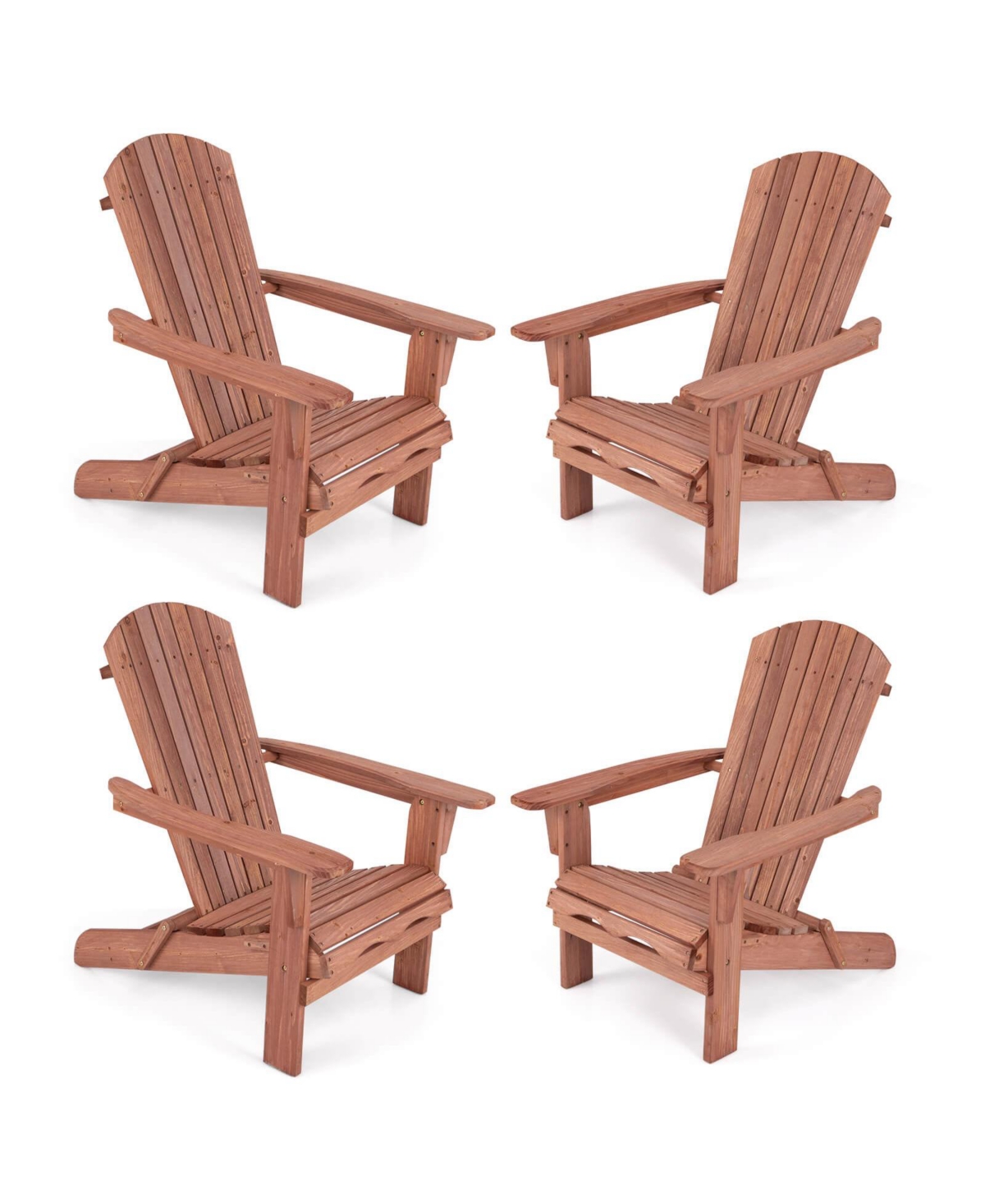 Click here for Folding Adirondack Chair Set of 4 with High Backre... prices