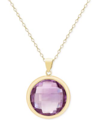 Victoria Townsend Amethyst Bezel Pendant Necklace (16-1/2 ct. t.w.) in ...
