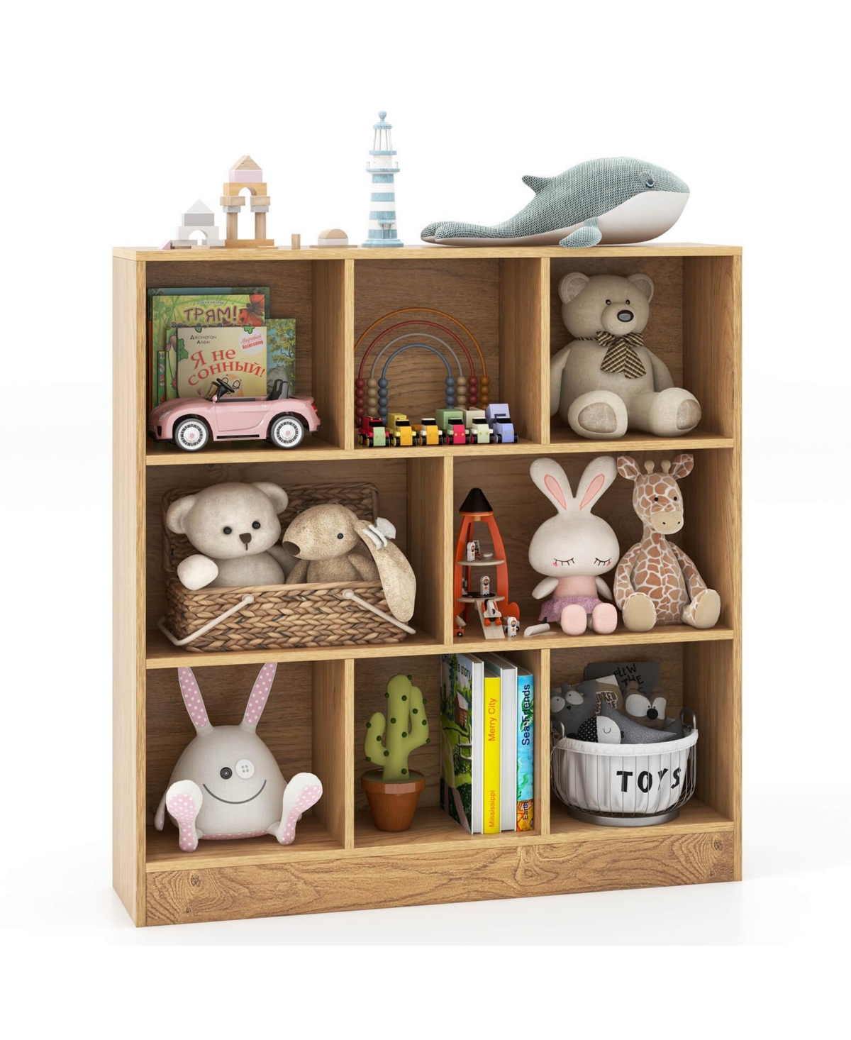 Click here for 8-Cube Bookcase 41" Wooden Toy Storage Organi... prices