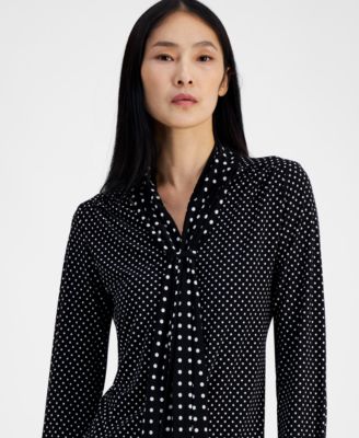 Black And White Polka Dot Tops - Macy's