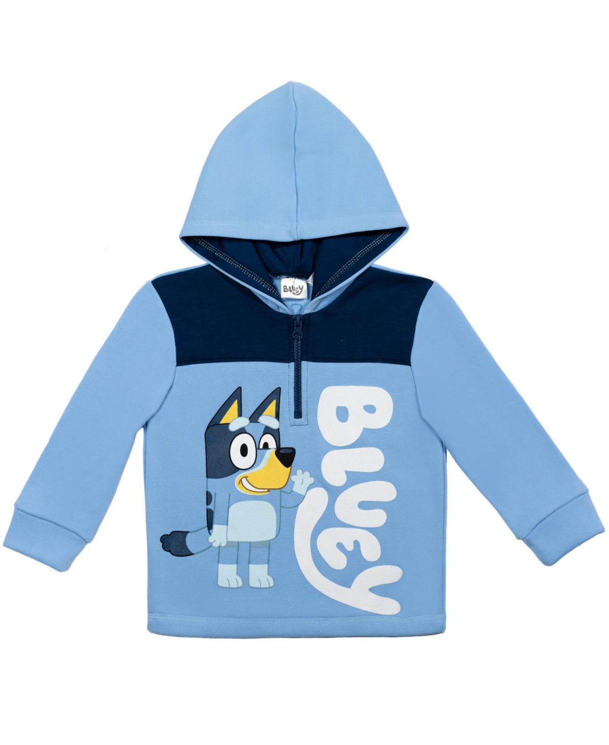 Click here for Bluey Boys Bingo Fleece Half Zip Hoodie to - Blue prices
