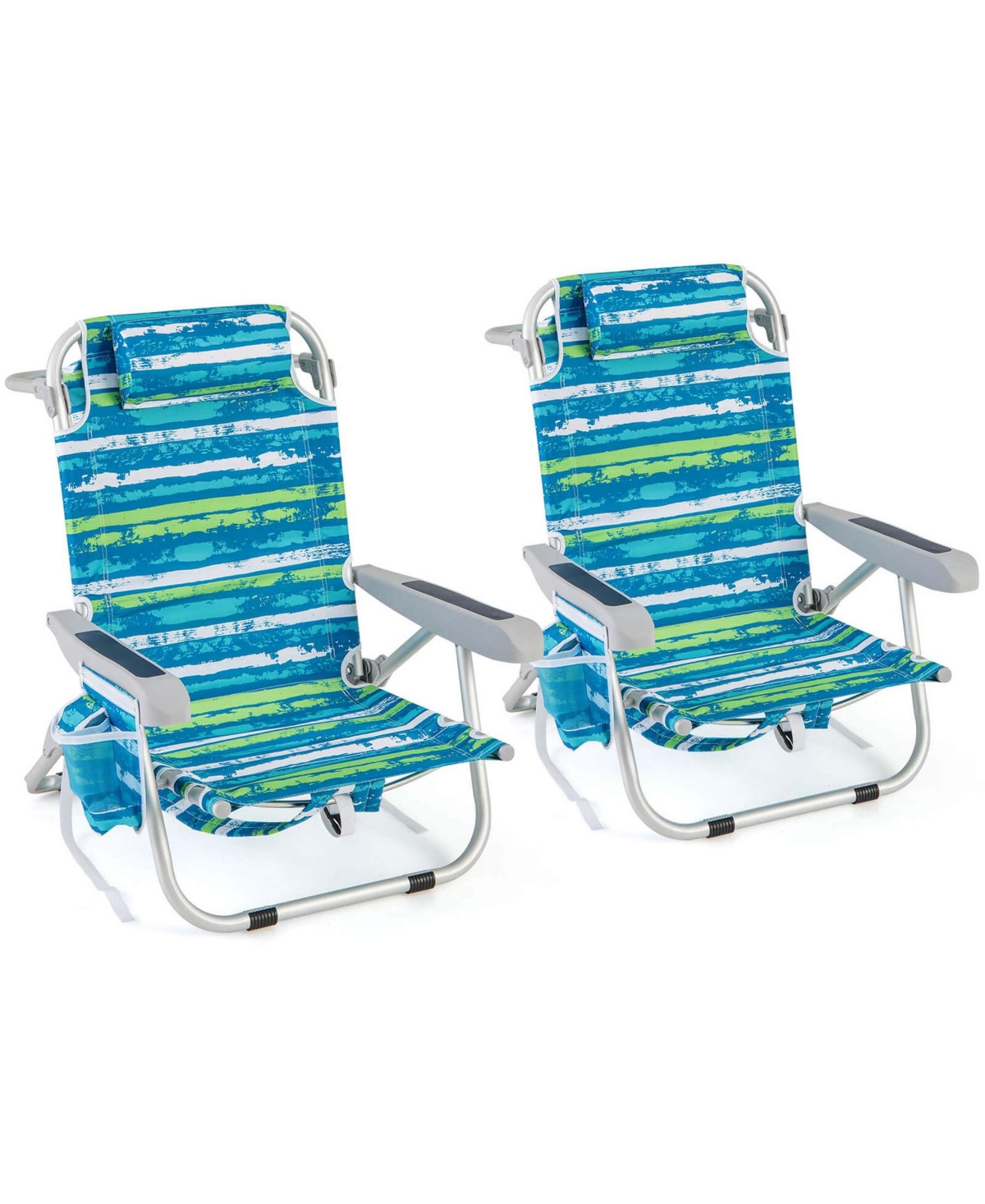Click here for 2 Pcs Folding Beach Chair Adult Lightweight Alumin... prices