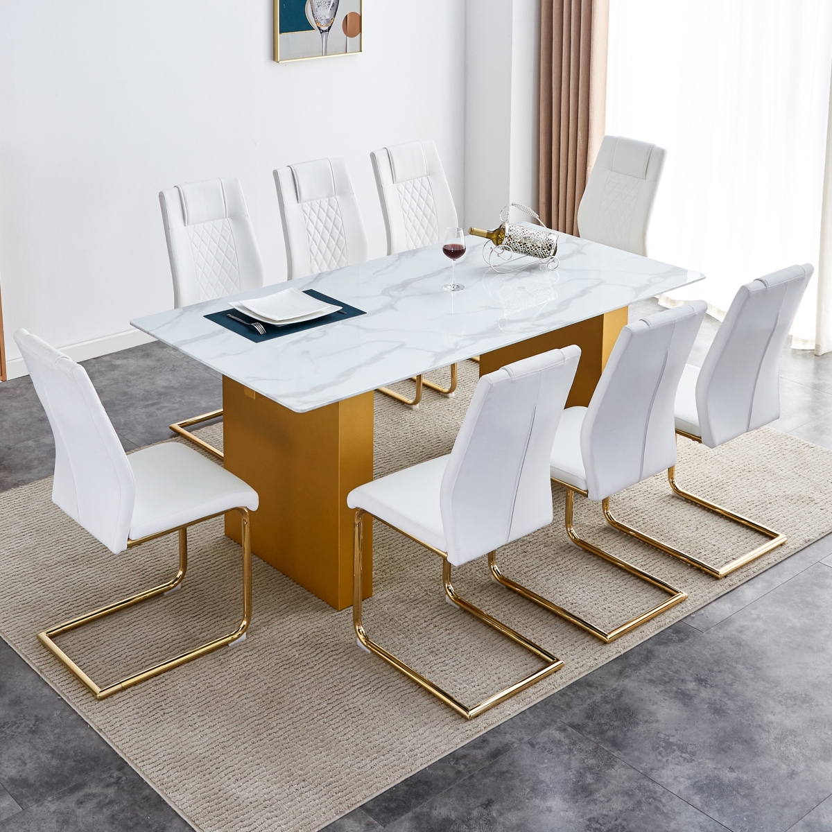 Click here for Streamdale Furniture Table and chair set.Large mod... prices