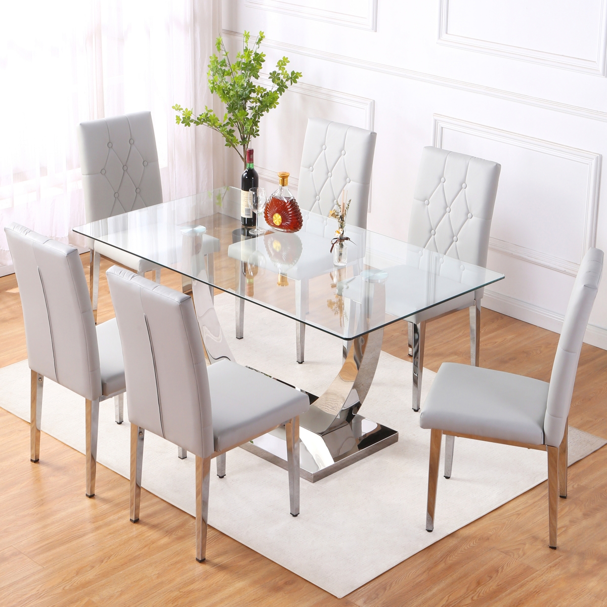 Click here for Streamdale Furniture Table and chair set  modern d... prices