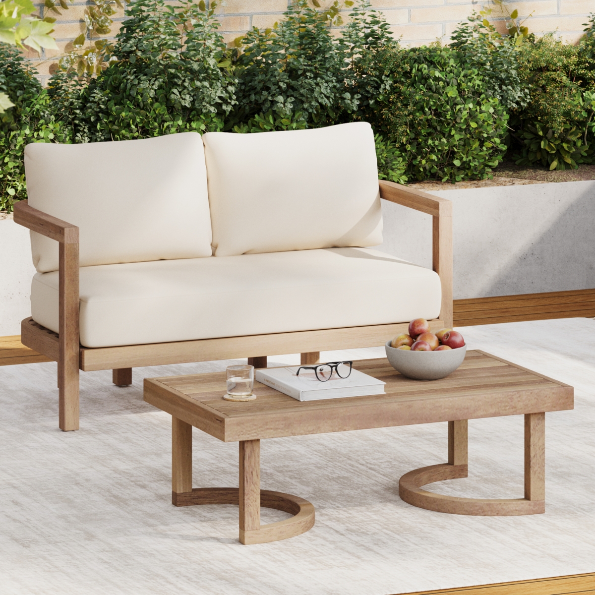 Click here for Streamdale Furniture 2 - Person Outdoor Acacia Woo... prices