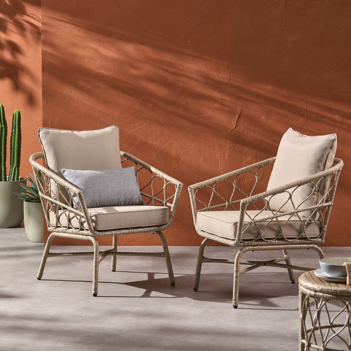 Click here for Streamdale Cozy Boho Bruce Club Chair Set (Set Of... prices