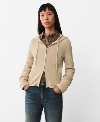 Mango Women's Zip Hooded Cardigan - Macy's