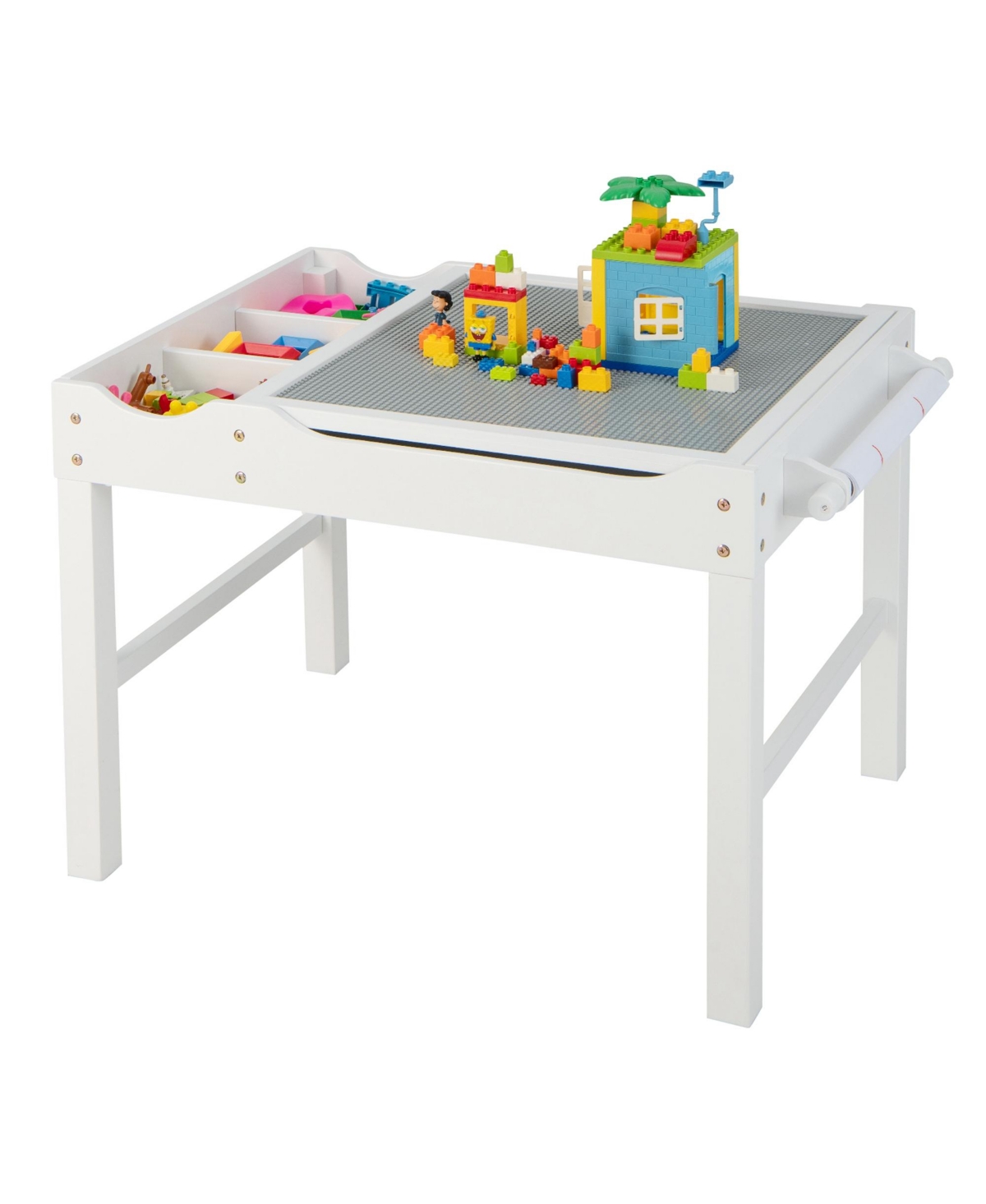 Click here for Kids Multi Activity Play Table Wooden Building Blo... prices