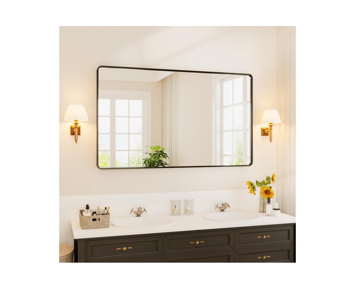 Click here for gaomon Black Metal Framed Bathroom Mirror for Over... prices