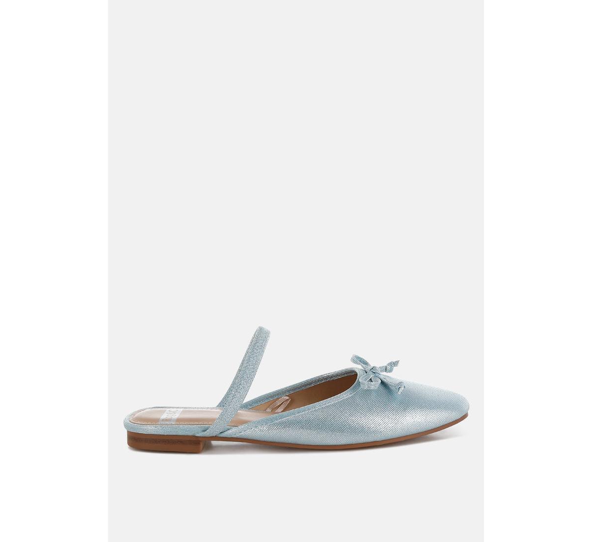 Click here for Rag & Co Opalia Glitter Ballet Mules - Baby blue prices
