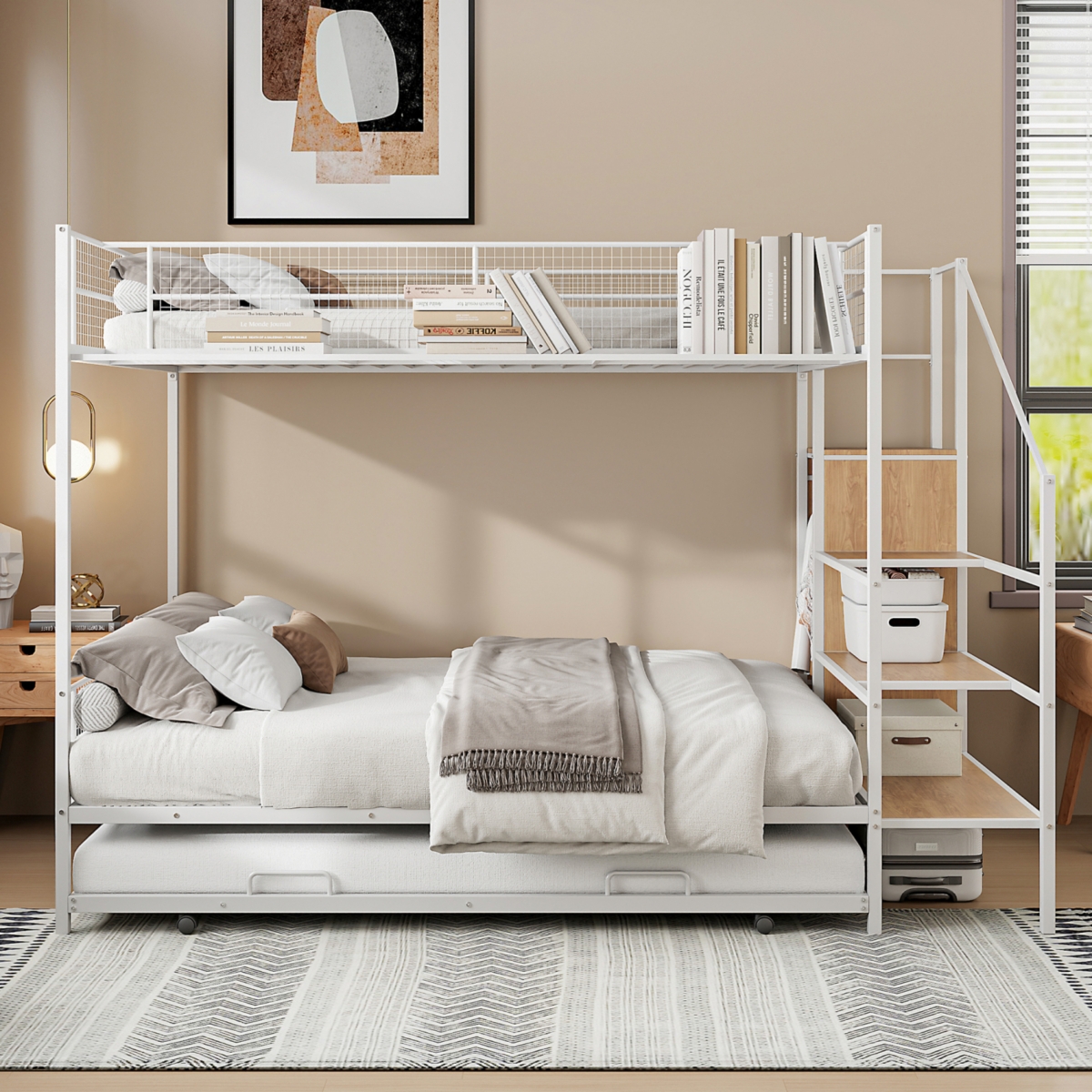 Click here for Streamdale Furniture Twin/Full Bunk Bed with Trund... prices