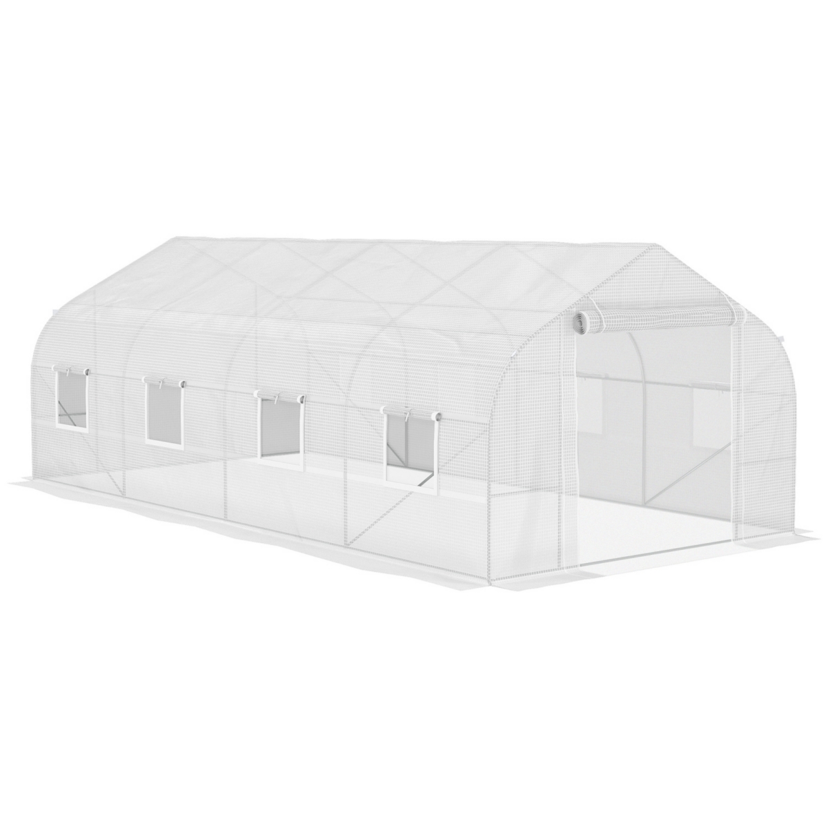 Click here for 20 x 10 x 7 Walk-in Tunnel Greenhouse with Zippere... prices
