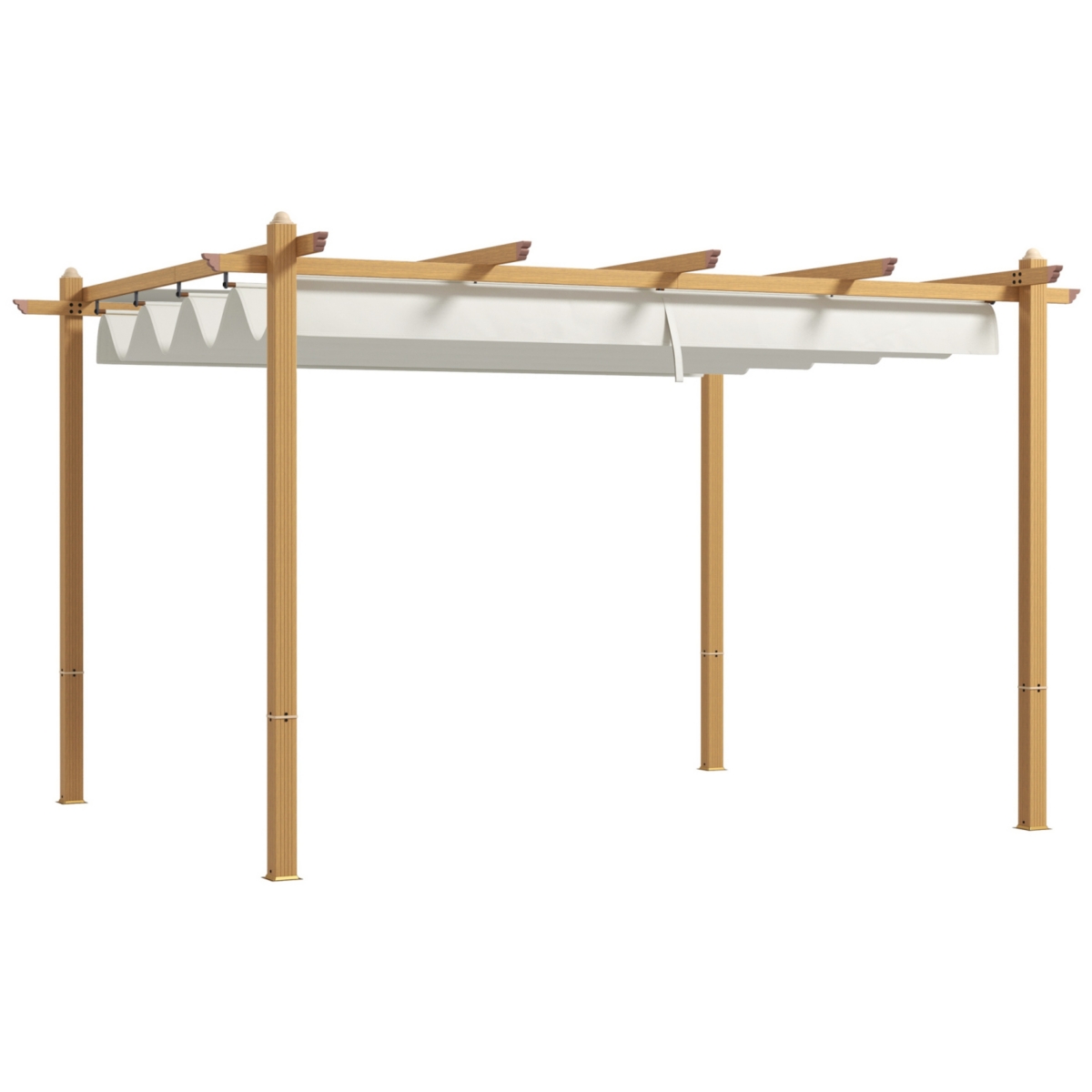 Click here for 10 x 12 Retractable Pergola Canopy  Wood Grain Alu... prices