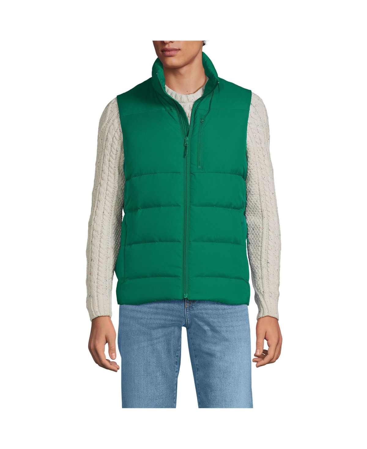 Click here for Lands End Mens Max 600 Down Puffer Vest - Emerald... prices