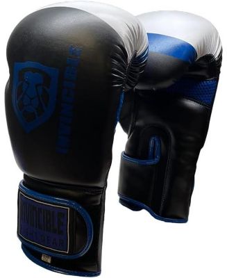 Invincible Fight Gear Hook and Loop Leather Training Boxing Gloves with ...