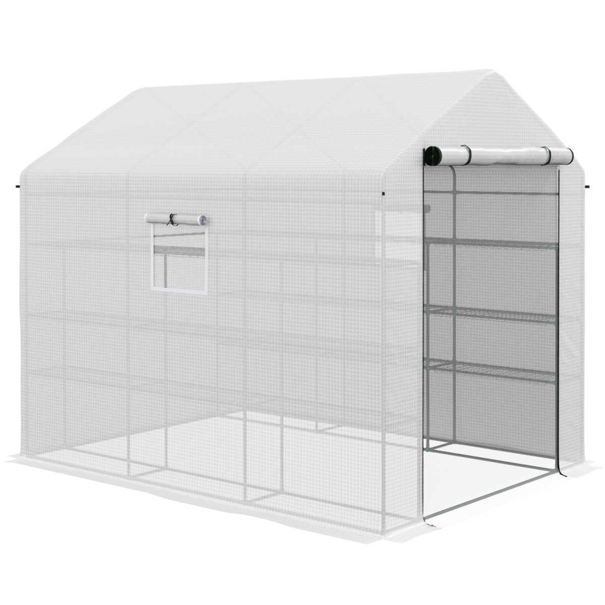 Click here for 8 x 6 x 7 Walk-in Greenhouse with Mesh Door and Wi... prices
