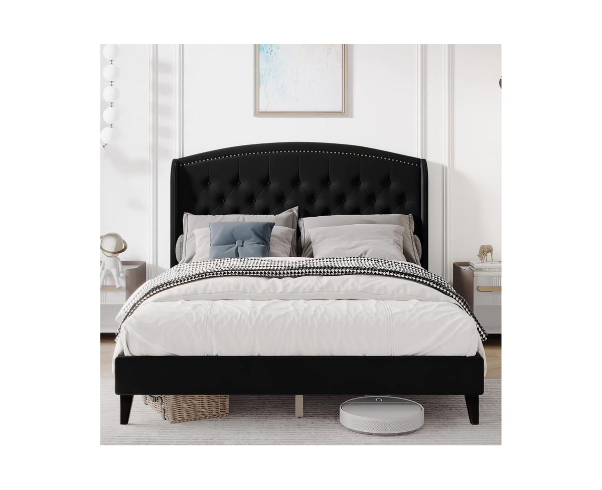 Click here for gaomon King Size Bed Frame  Upholstered Platform B... prices