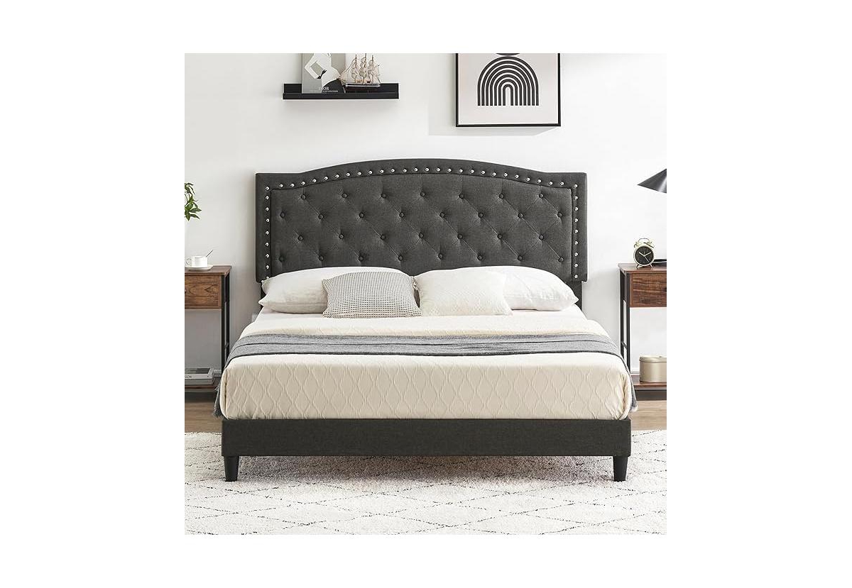 Click here for gaomon Full Size Bed Frame with Button Tufted Head... prices