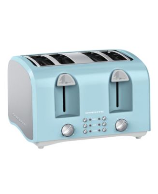 OVENTE Electric 4-Slice Toaster Machine with Extra Wide Slots TS4410LBL ...