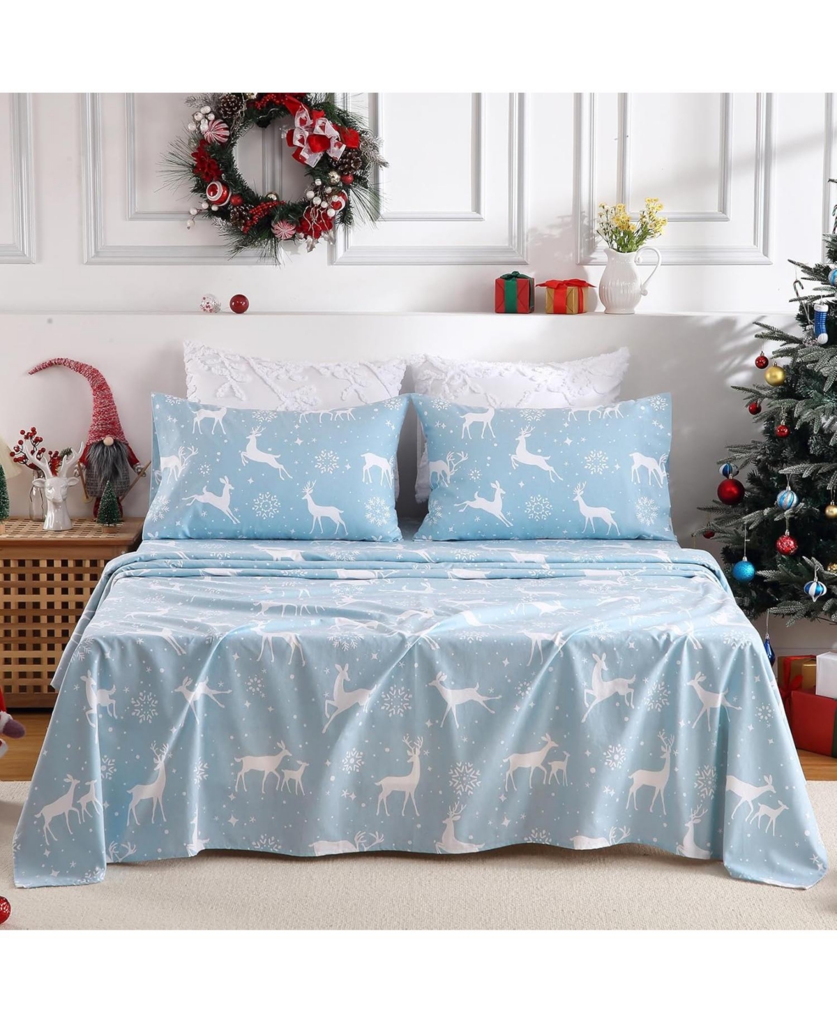 Click here for gaomon 4 Pieces Soft Microfiber Christmas Bedding... prices