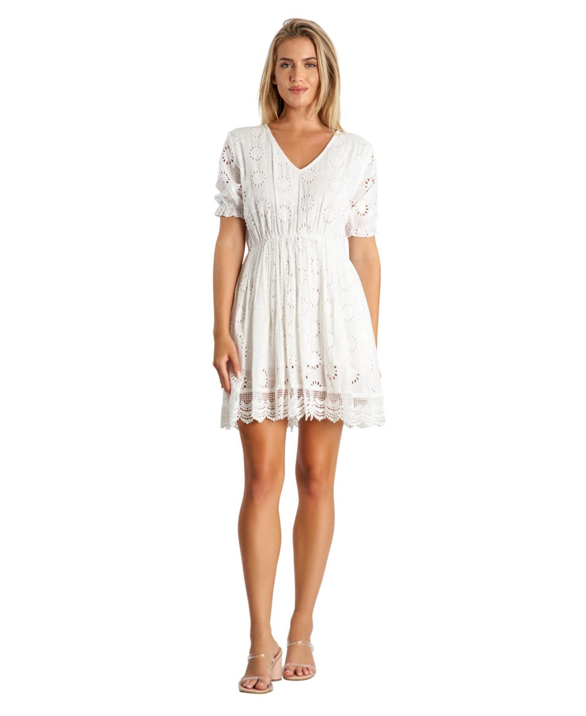 Click here for La Moda Clothing Womens Sleevless V-neck dress - W... prices