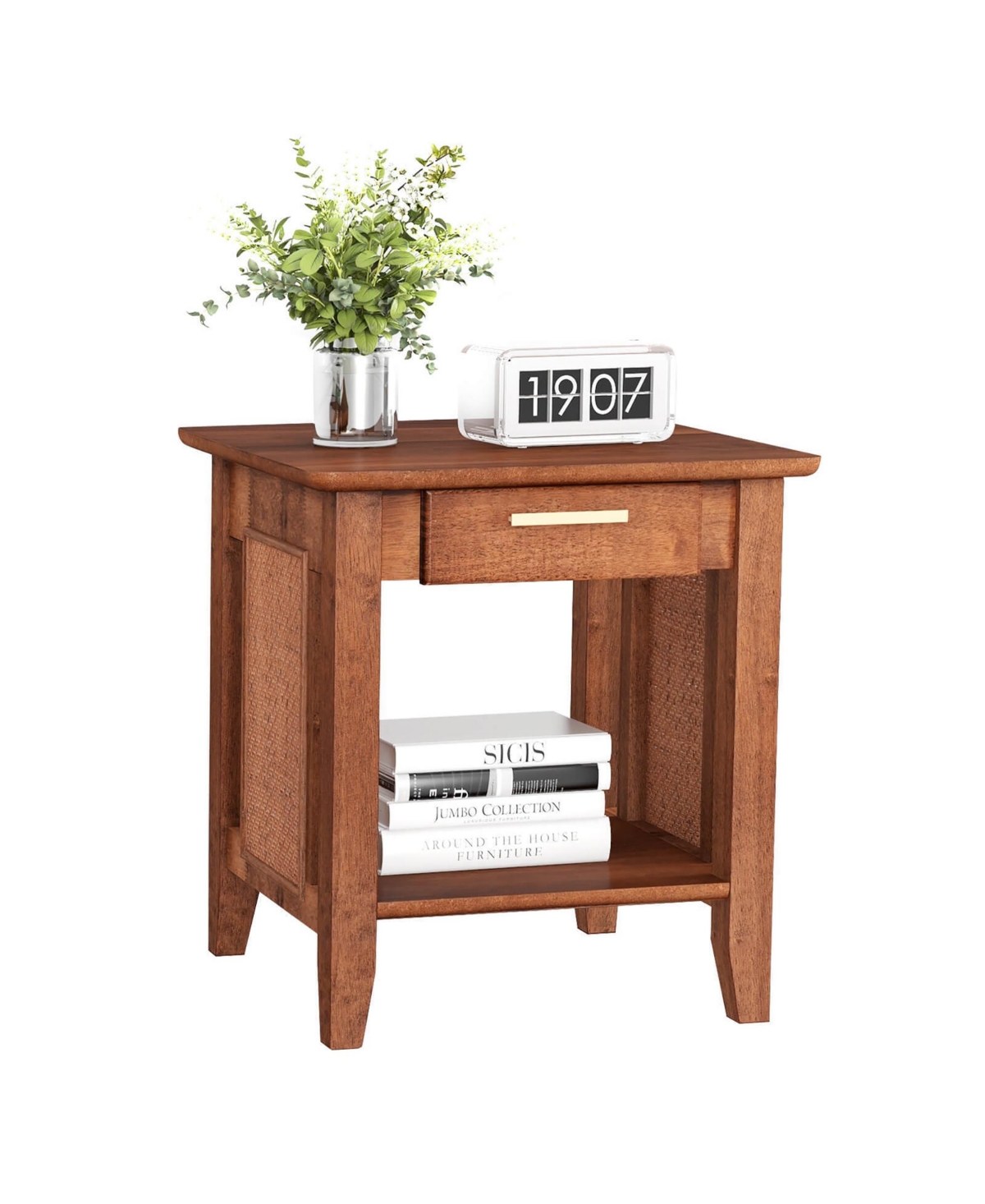 Click here for Gymax Boho Style Nightstand 3-Tier Sofa Side End T... prices