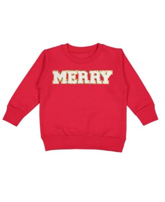 Sweet Wink Little and Big Girls Merry Patch Christmas Sweatshirt - Macy's