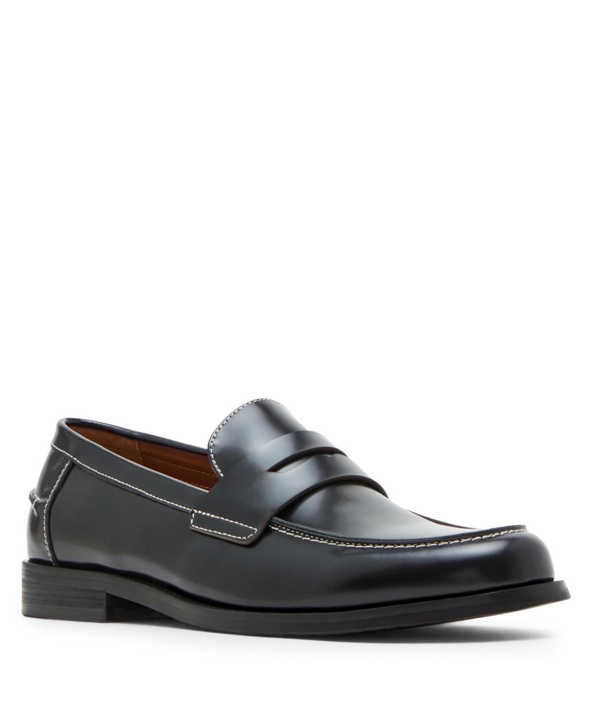 Click here for Steve Madden Mens Natan Penny Moc Toe Loafer - Bla... prices