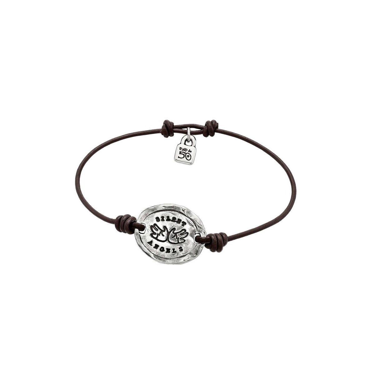 Click here for UNOde50 18K and Sterling Silver Cotton Thread Brac... prices