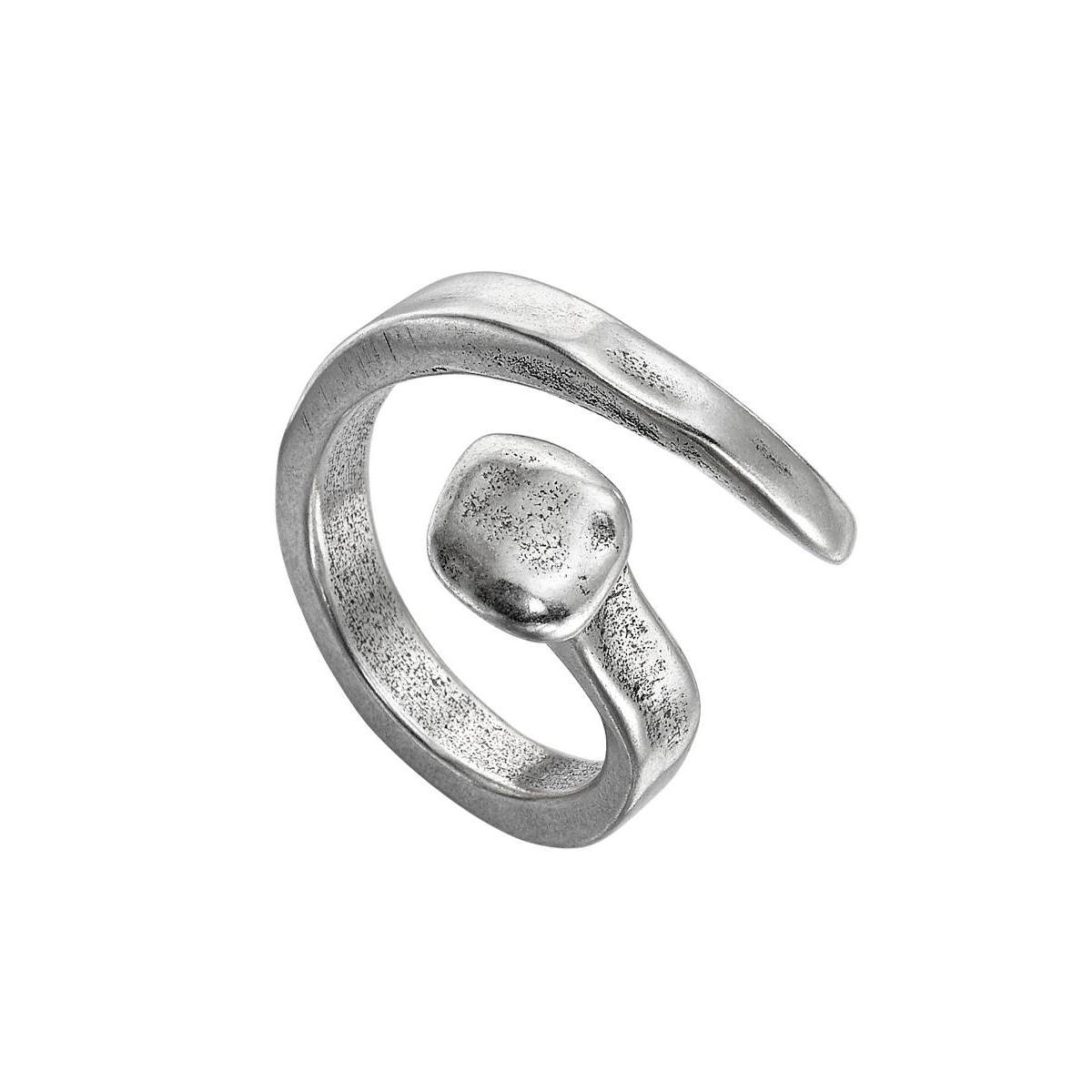 Click here for UNOde50 Spiral Shaped Clad Metal Ring - Silver prices
