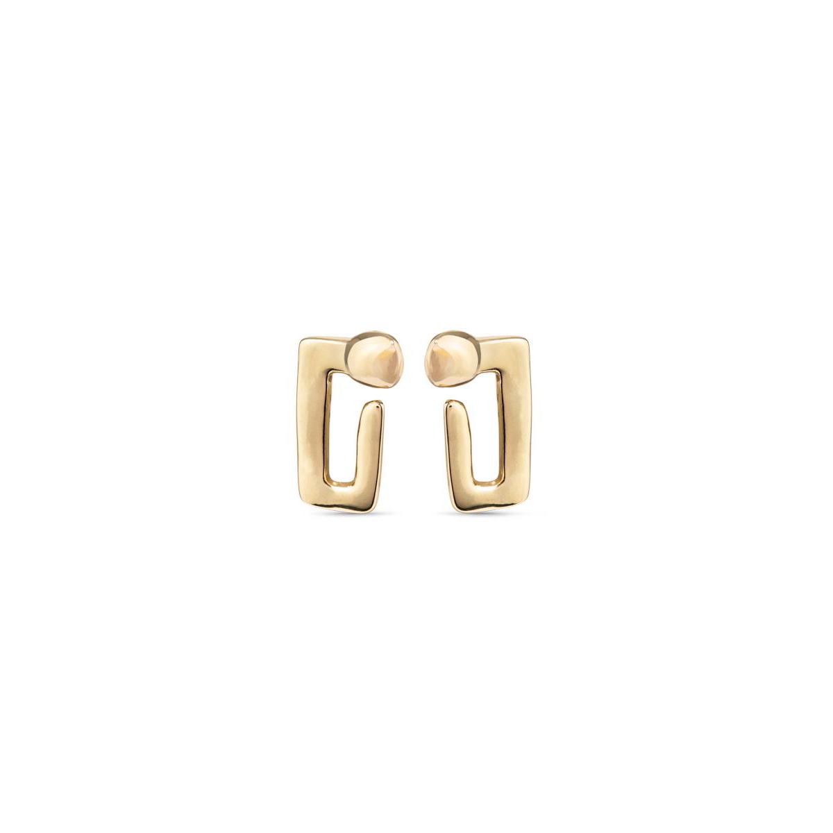 Click here for UNOde50 Metal Alloy Rectangular Nail Shape Earring... prices