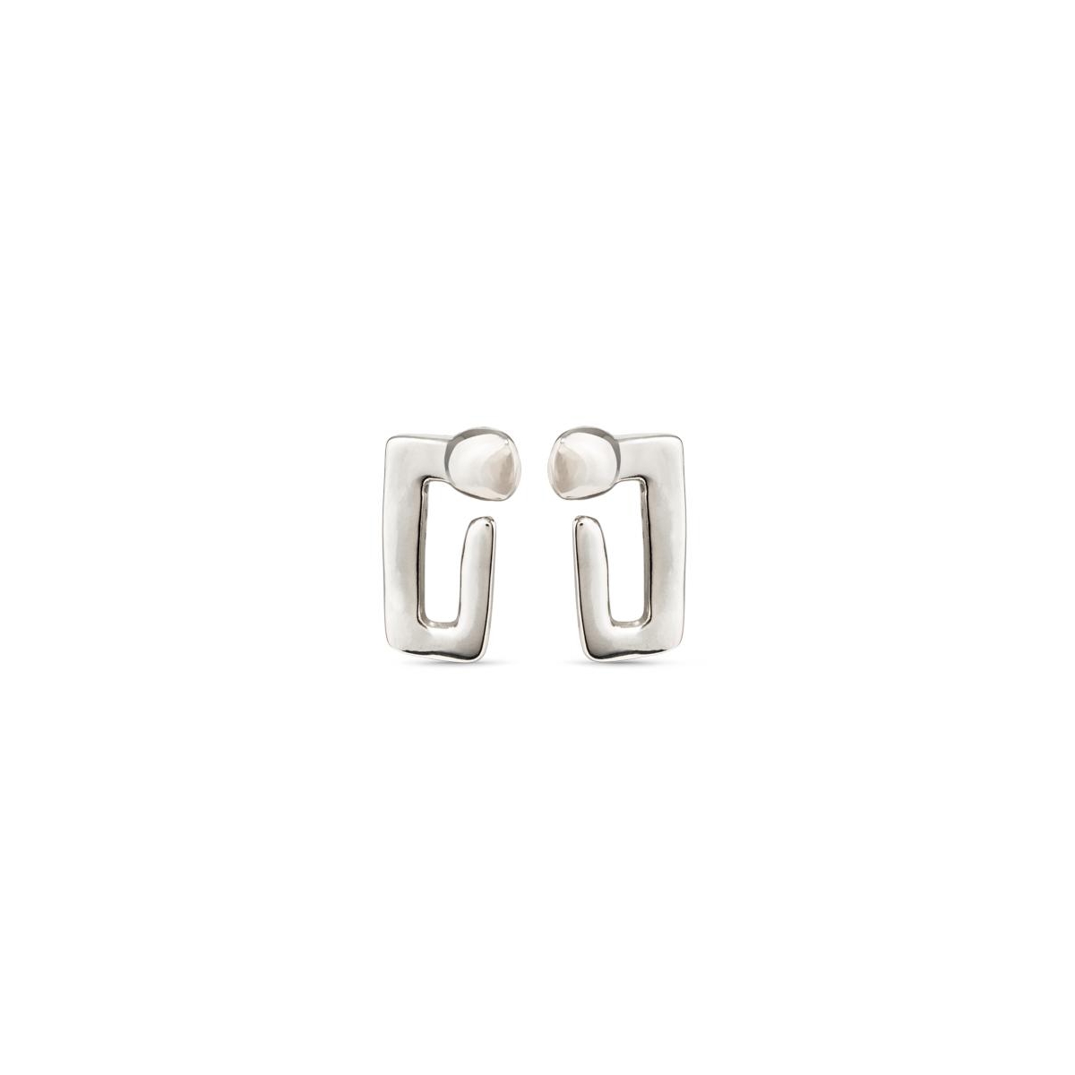Click here for UNOde50 Metal Alloy Rectangular Nail Shape Earring... prices
