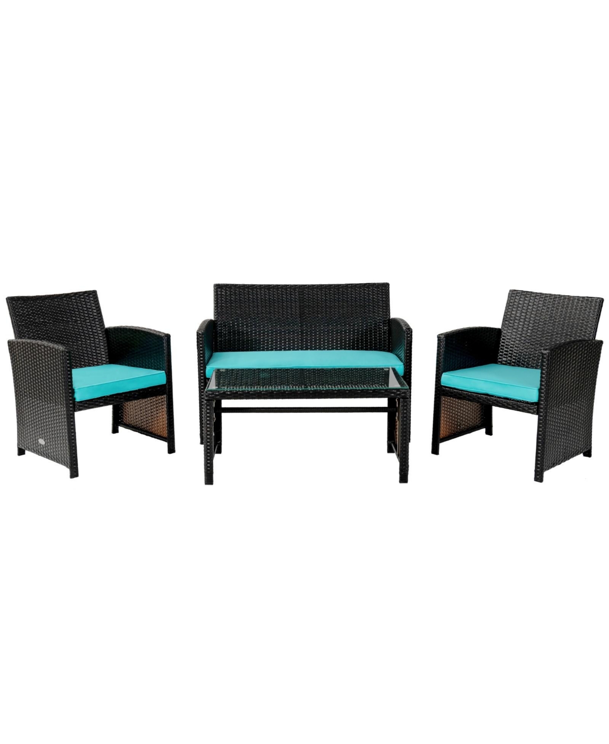 Click here for Vebreda Sugift 4 Pieces Patio Rattan Cushioned Fur... prices