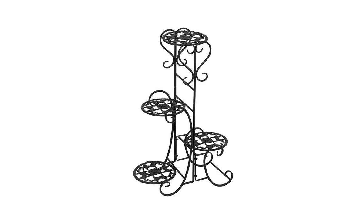 Click here for Slickblue 4 Potted Rounded Flower Metal Shelves Pl... prices