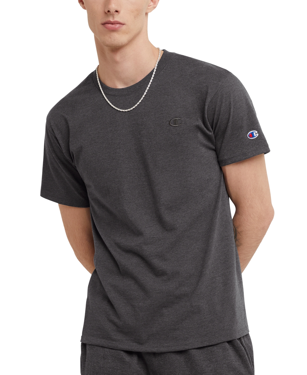 Click here for Champion Mens Cotton Jersey T-Shirt - Granite Heat... prices