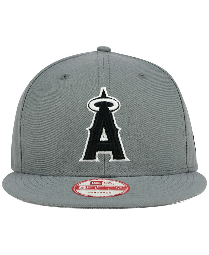 New Era Los Angeles Angels of Anaheim Gray Black White 9FIFTY Snapback ...
