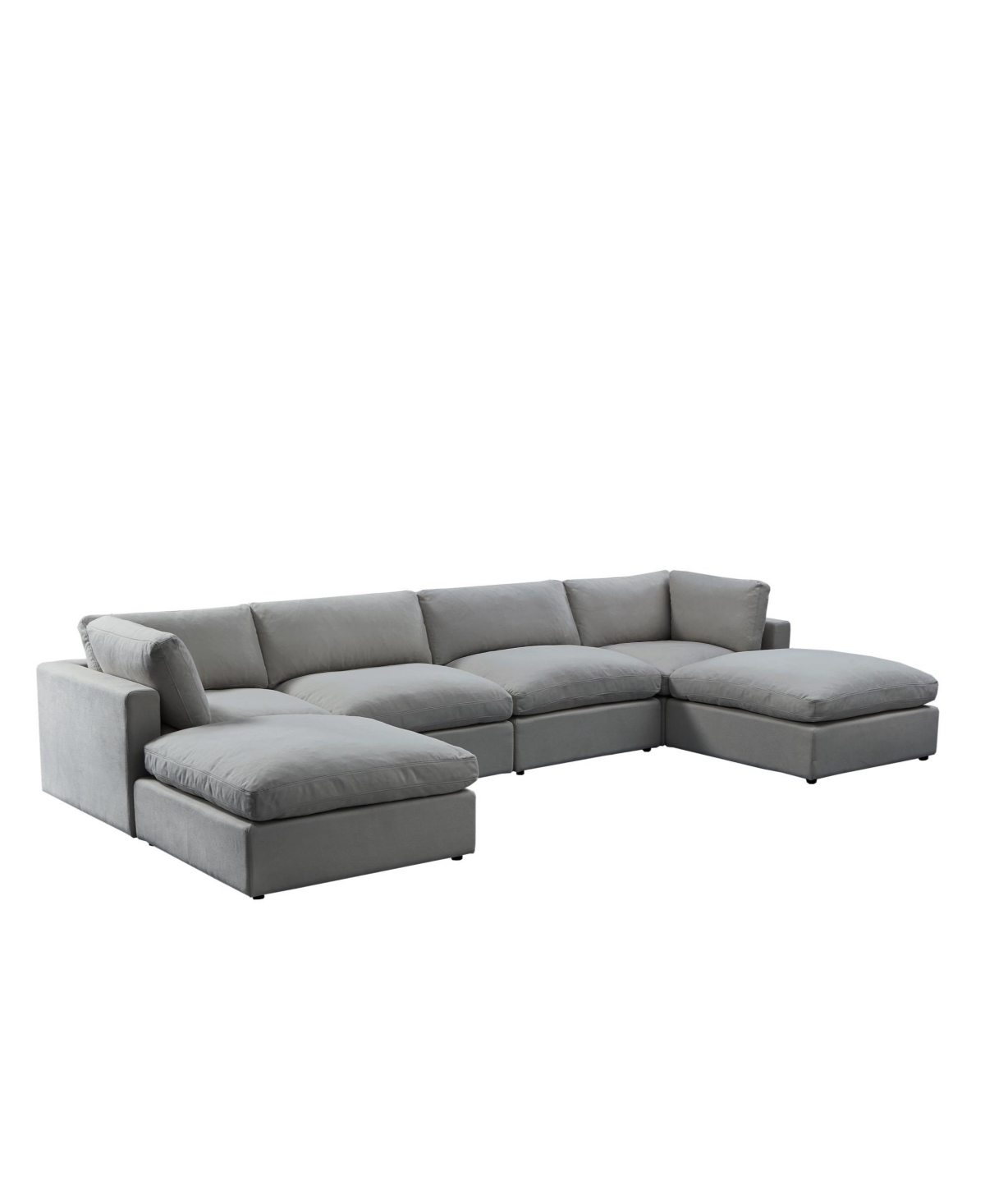 Click here for Rustic Manor Yaritza Linen 4- Seat Modular Sofa U-... prices