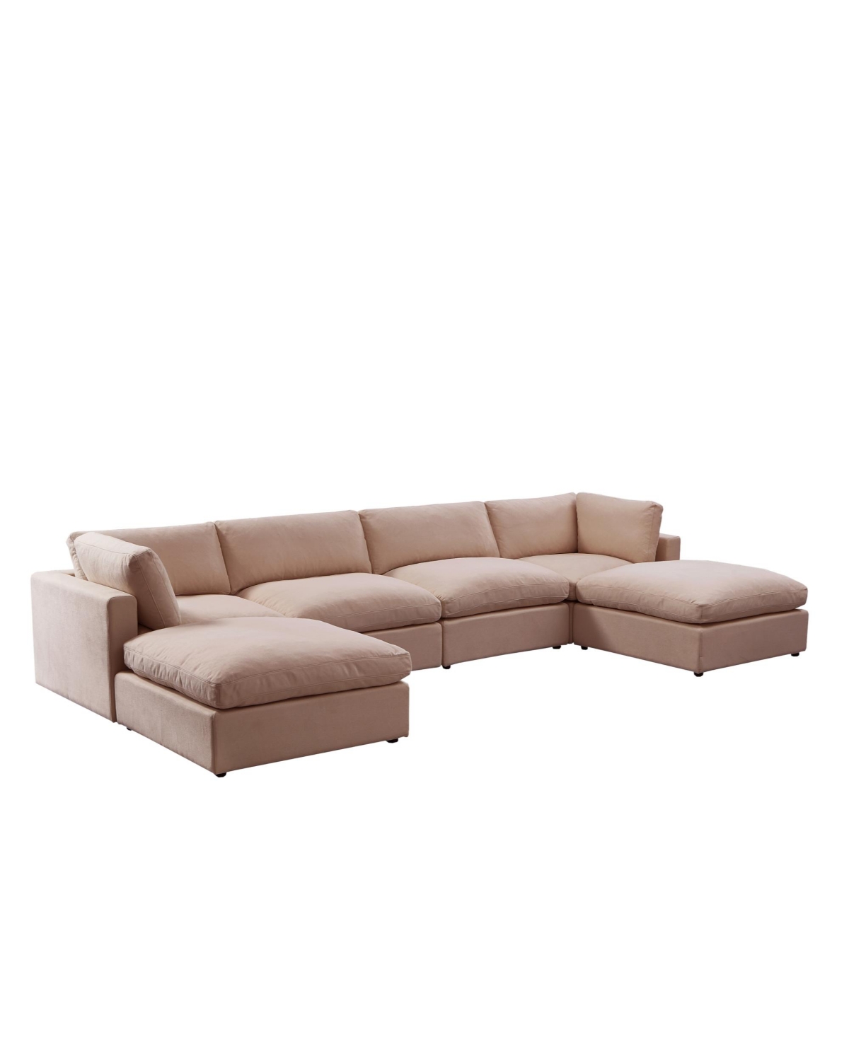 Click here for Rustic Manor Yaritza Linen 4- Seat Modular Sofa U-... prices