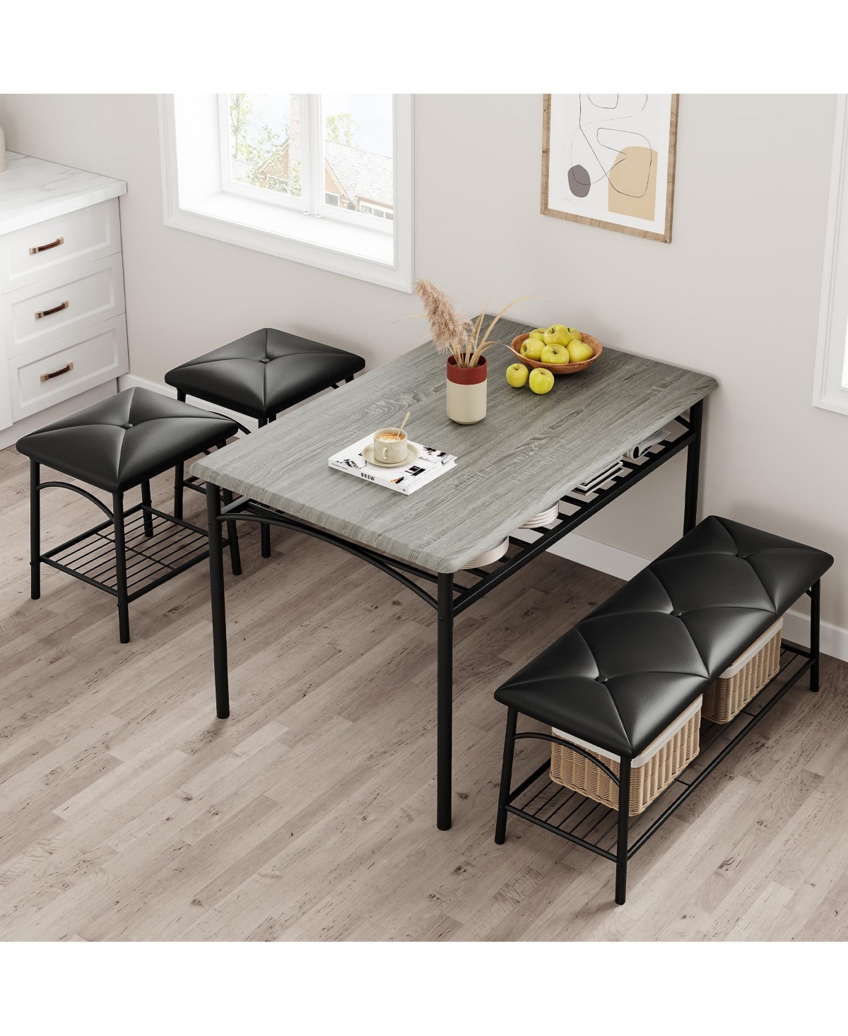 Click here for gaomon Kitchen Table with Bench  Dining Room Table... prices