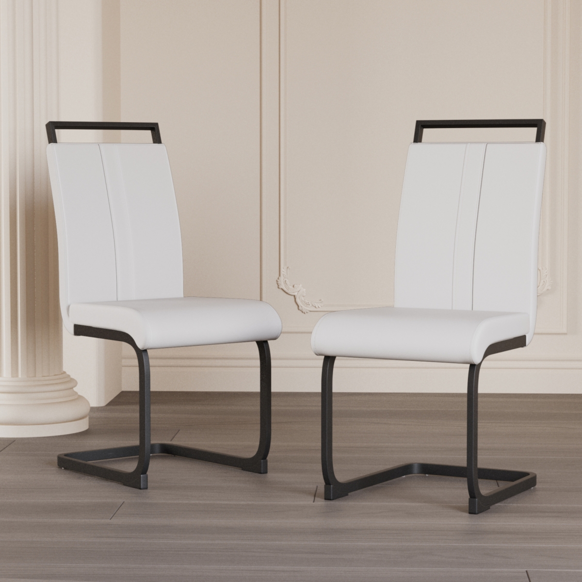 Click here for Streamdale Modern Faux Leather Dining Chairs (Set... prices