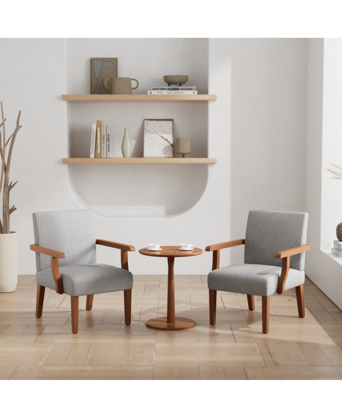 Click here for Streamdale Furniture Fabric Accent Arm Chair Set o... prices